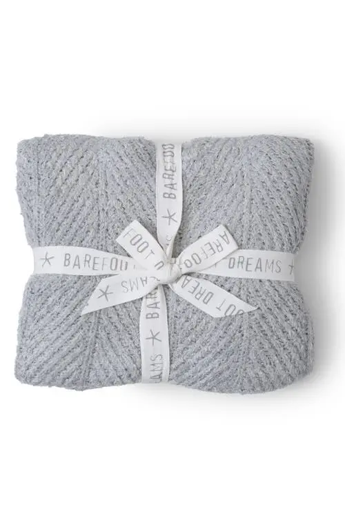 Barefoot Dreams Cozychic® Herringbone Throw Blanket - Silver Sky