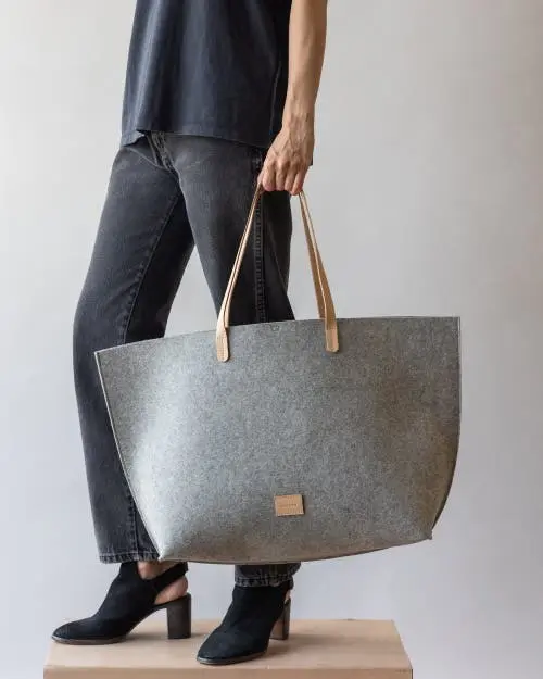 GRAF LANTZ Hana Merino Wool Boat Bag - Granite