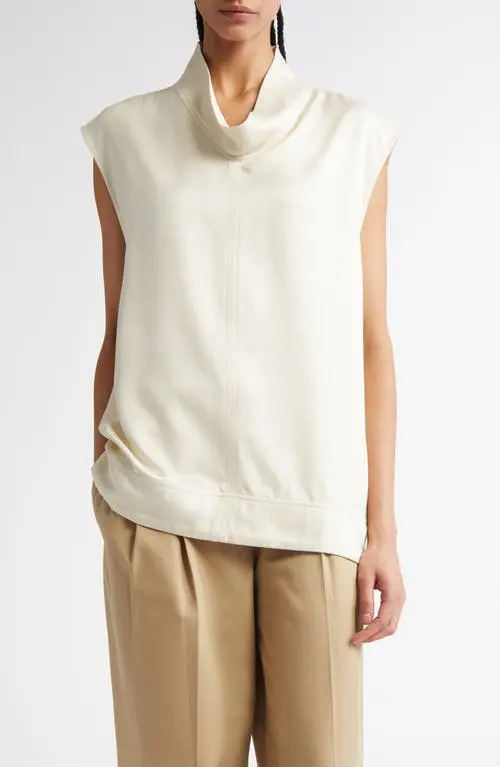 TOTEME Funnel Neck Sleeveless Top - Ecru