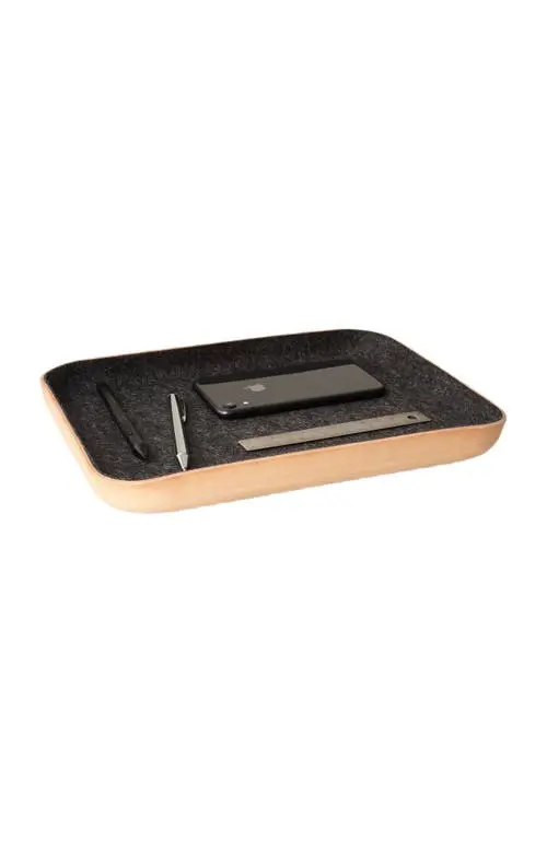 GRAF LANTZ Kawabon Leather/merino Wool Large Tray - Heather Black Vachetta