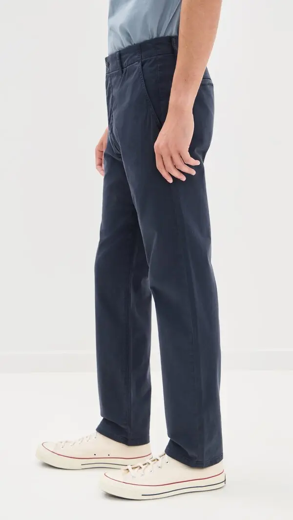 Paige Vincent Stretch Sateen Straight Chinos - Deep Anchor