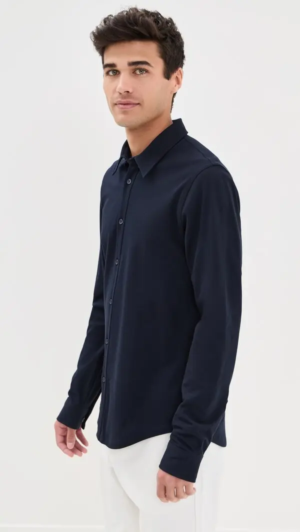 Orlebar Brown Giles Pique Knit Button Down