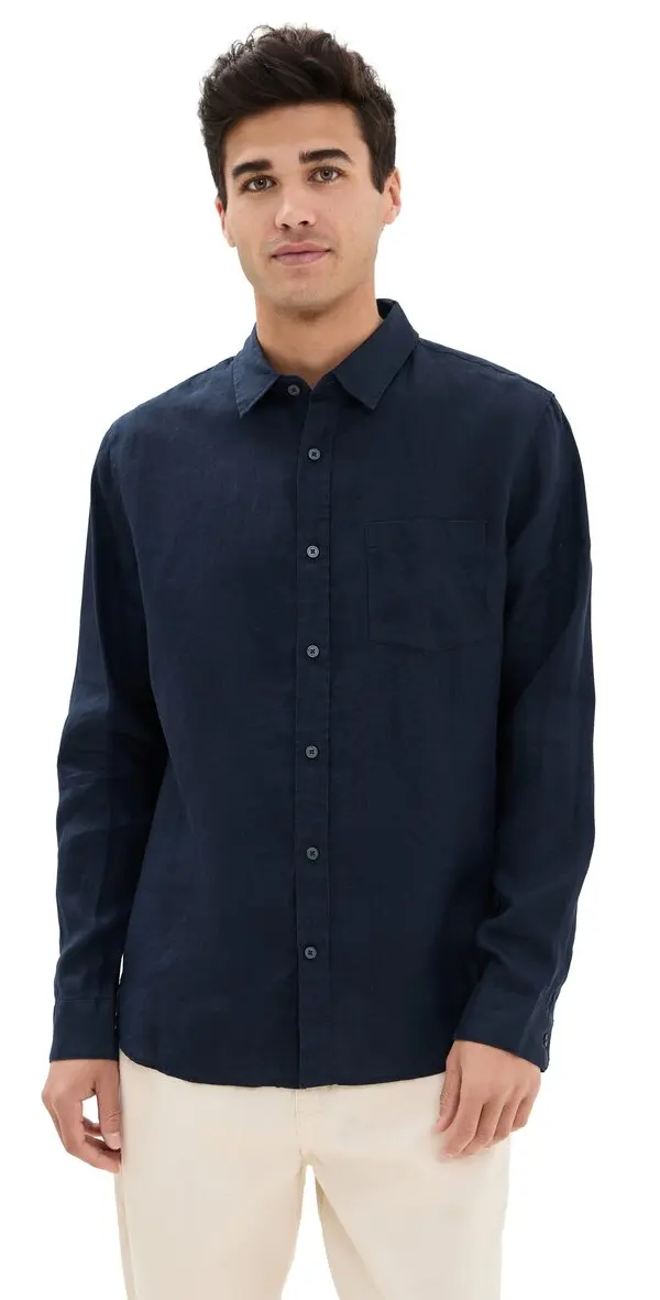Vince Linen Shirt - Coastal