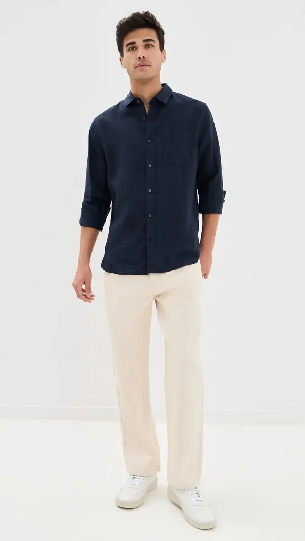 Vince Linen Shirt - Coastal
