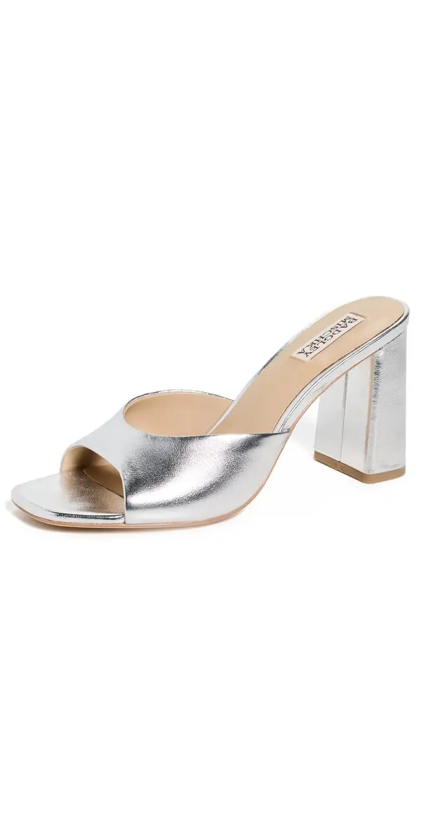 Badgley Mischka Cadence Mules - Silver