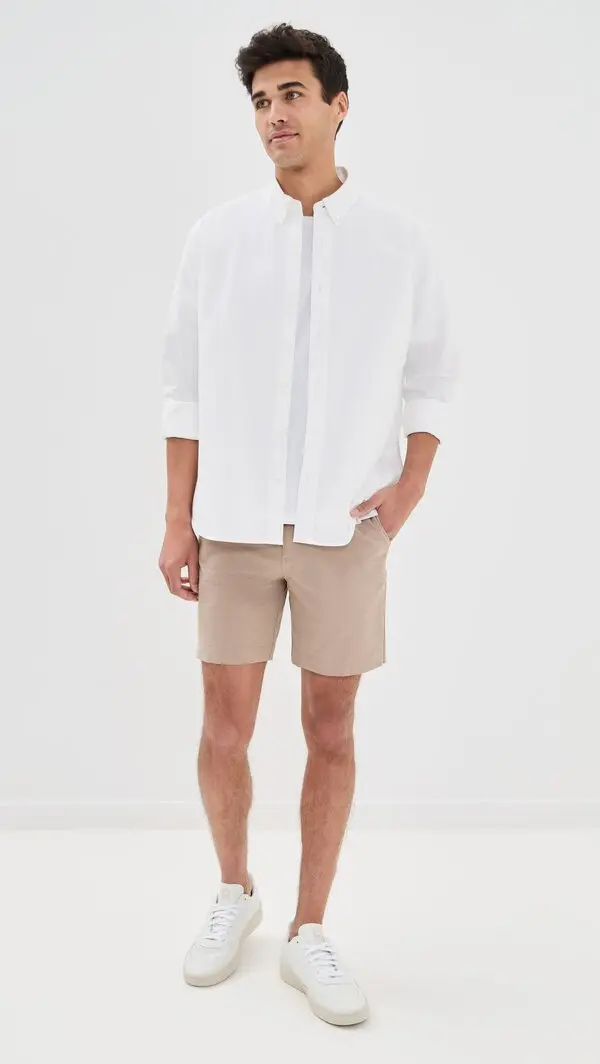 Faherty Brand Stretch Jersey Shorts - Khaki