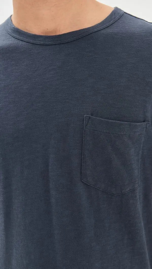 Faherty Brand Sunwashed Pocket Tee - Dune Navy