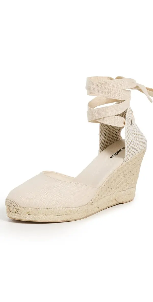 Soludos Marseille Wedge Espadrilles - Ivory