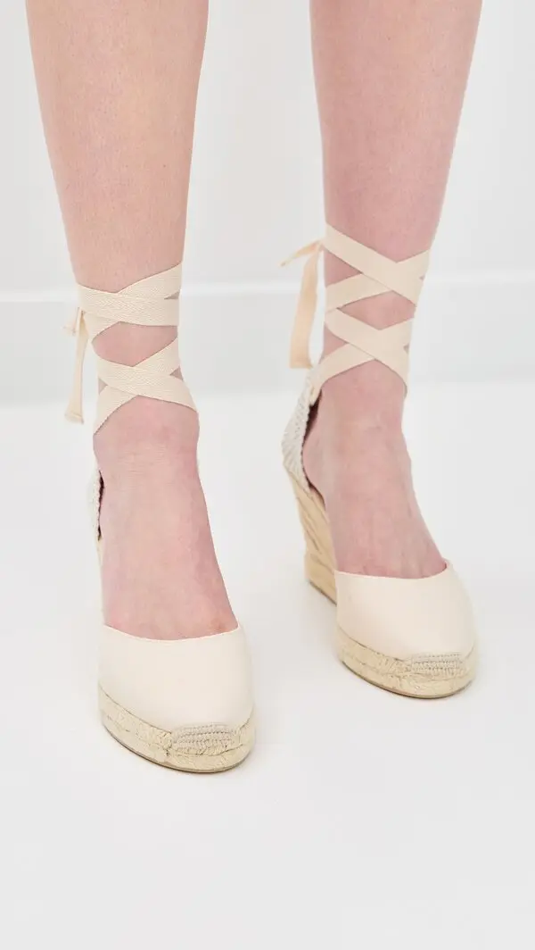Soludos Marseille Wedge Espadrilles - Ivory