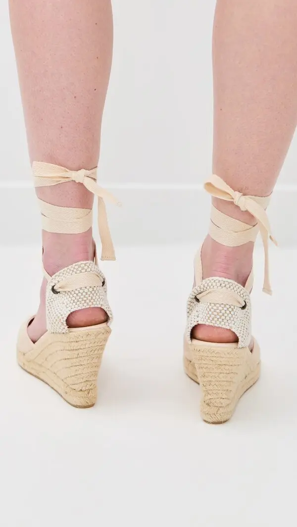 Soludos Marseille Wedge Espadrilles - Ivory