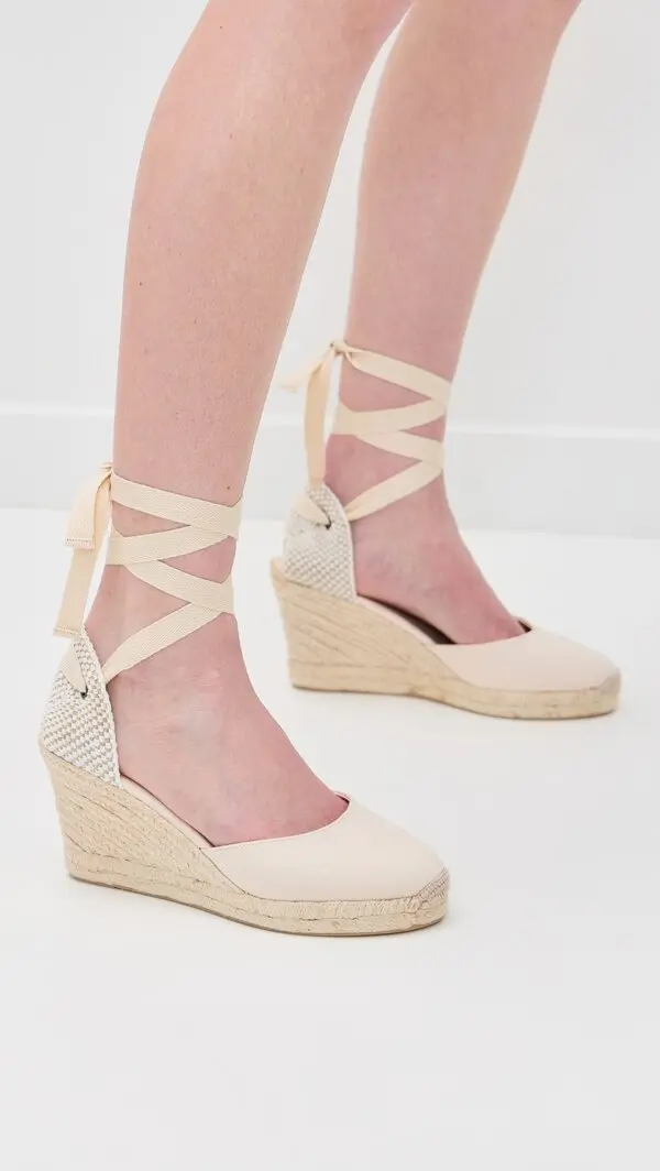 Soludos Marseille Wedge Espadrilles - Ivory