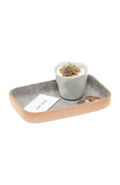 GRAF LANTZ Kawabon Leather/merino Wool Small Tray - Granite Vachetta