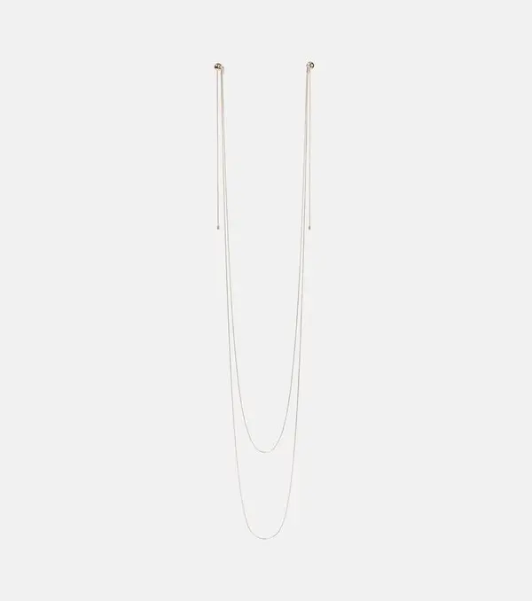 Alaïa Brass Chain Necklace Earrings - Gold