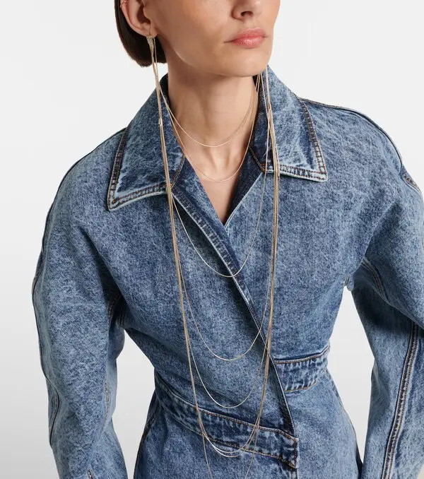 Alaïa Chain Necklace And Earrings Set