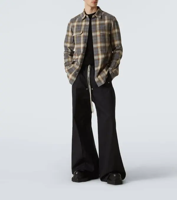 Rick Owens Plaid Cotton Shirt