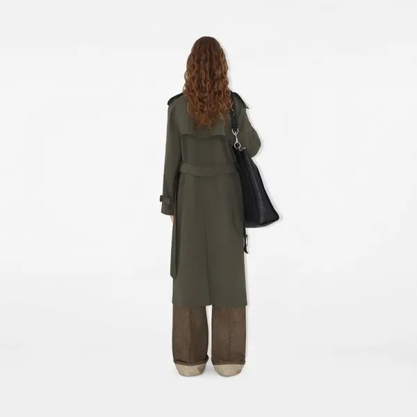 Burberry Long Stretch Wool Trench Coat