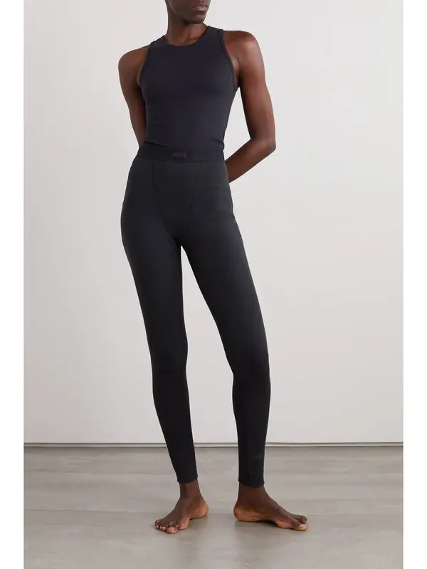 SKIMS Ribbed Cotton-blend Leggings