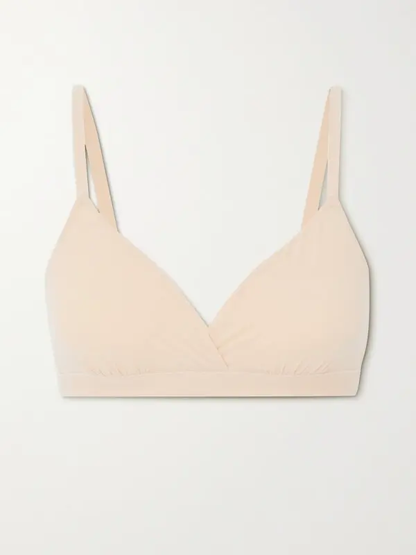 SKIMS Fits Everybody Wrap-effect Triangle Bralette - Neutrals