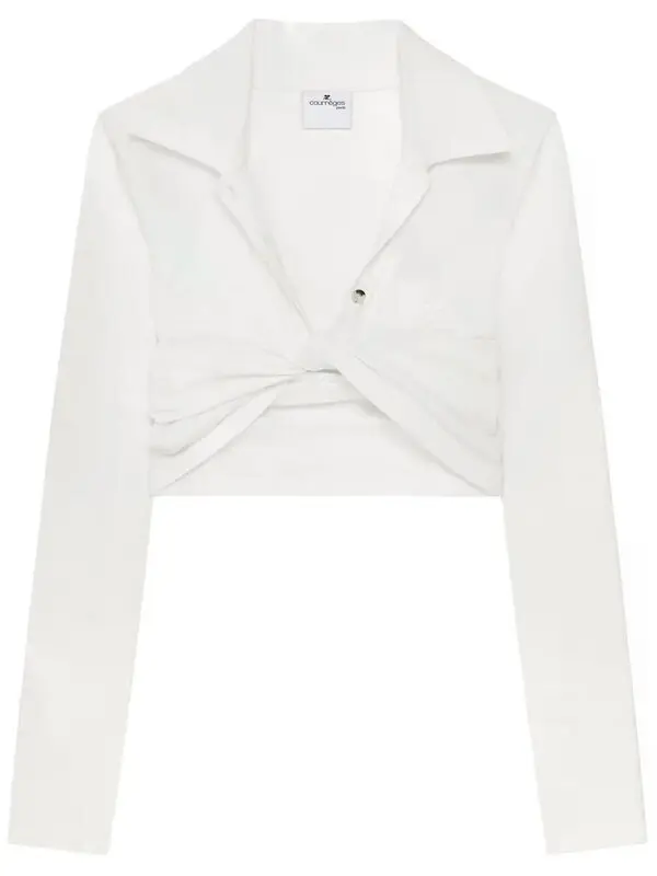 COURREGES Twist-detailing Shirt - White