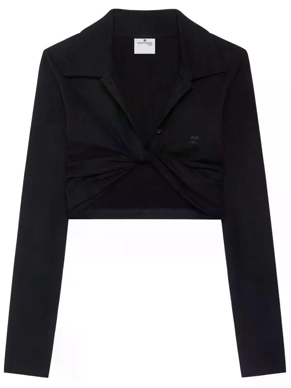 COURREGES Twist-detailing Top - Black