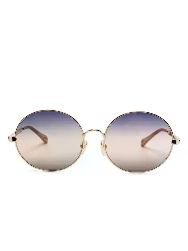 Chloé Round-frame Sunglasses - Gold
