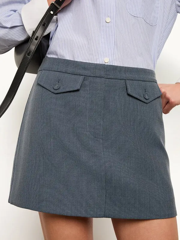 Proenza Schouler White Label A-line Mini Skirt - Denim