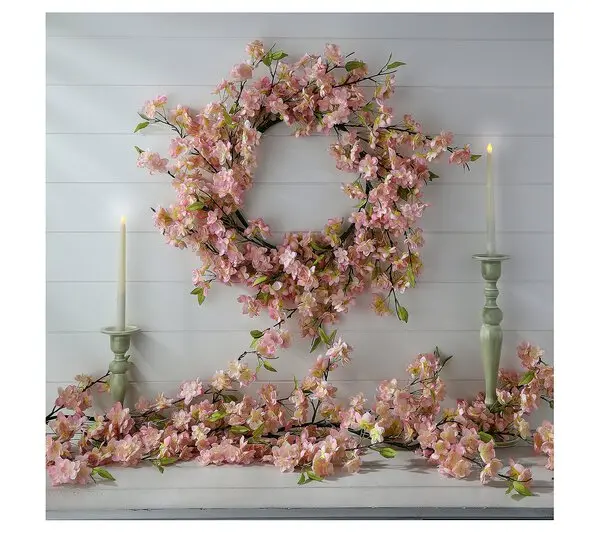 VALERIE PARR HILL 24' Cherry Blossom Wreath - One-color