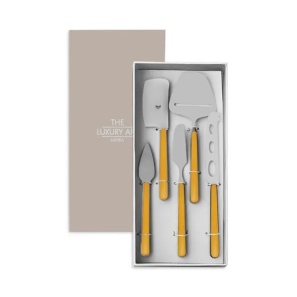 MEPRA Fantasia 5 Piece Cheese Knife Set - Mustard