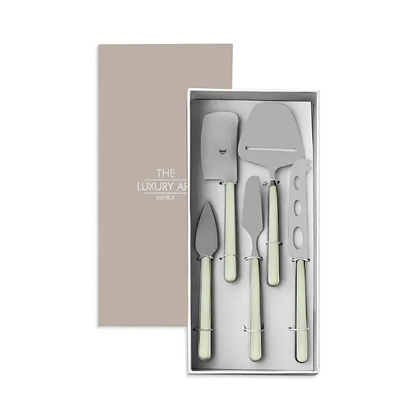 MEPRA Fantasia 5 Piece Cheese Knife Set - Sage