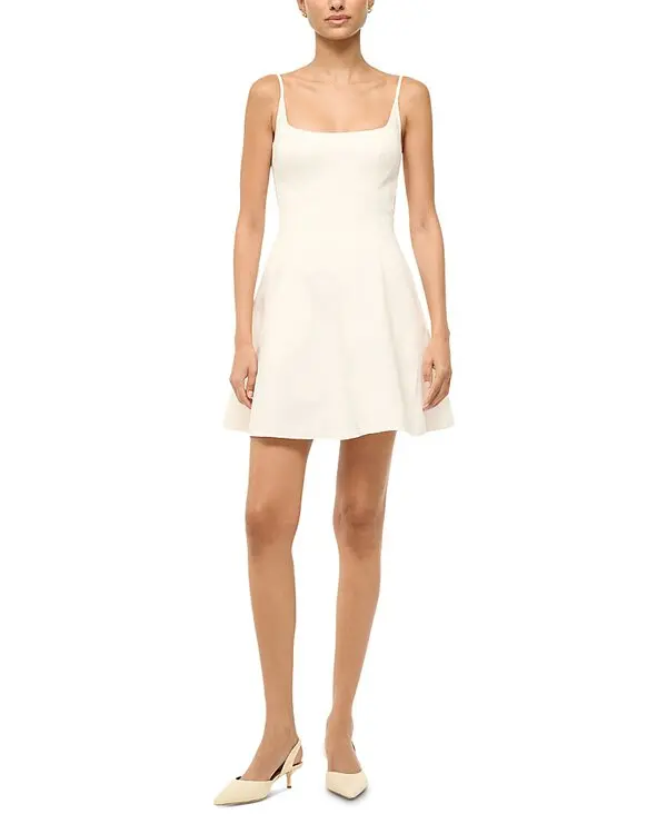 white christmas dresses STAUD Esther Mini Dress in Taupe– Capsule Shop main image 1