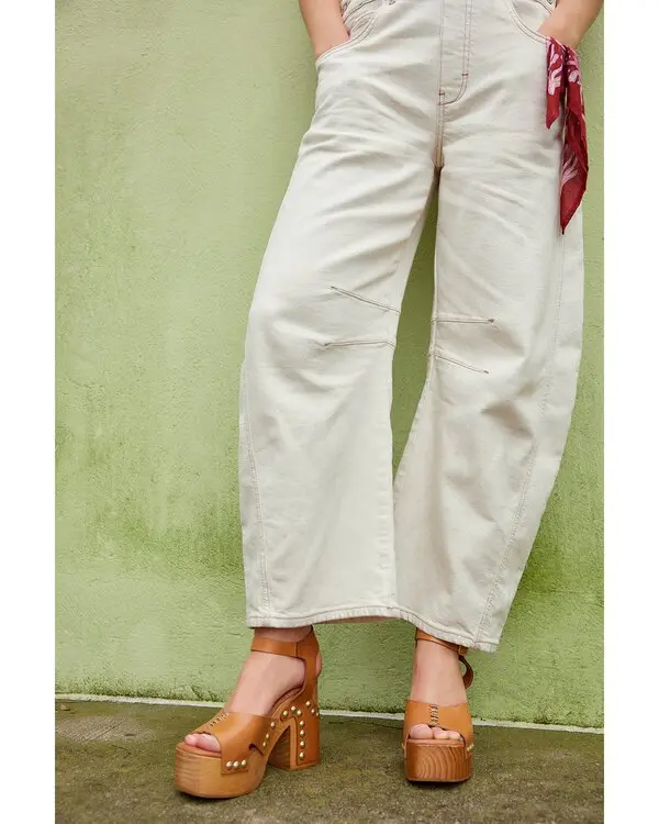 Free People Cecily Studded Platform Sandals - Luggage