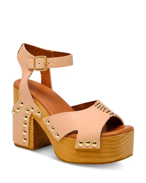 Free People Cecily Studded Platform Sandals - Vachetta