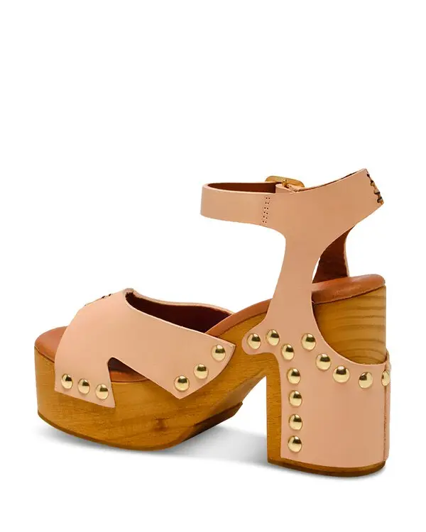Free People Cecily Studded Platform Sandals - Vachetta