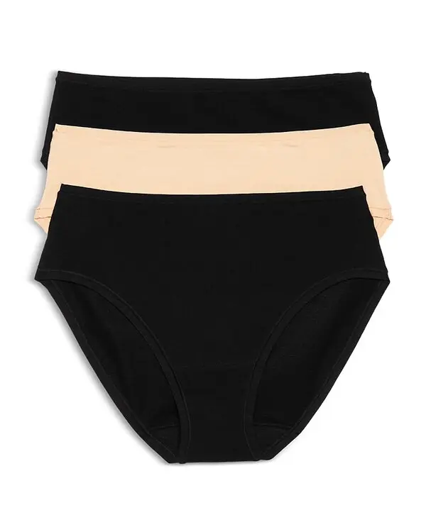 Natori Bliss Bare Hipster, Pack Of 3 - Black/black/cafe