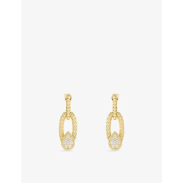Boucheron Serpent Bohème Diamond Drop Earrings - Yellow Gold
