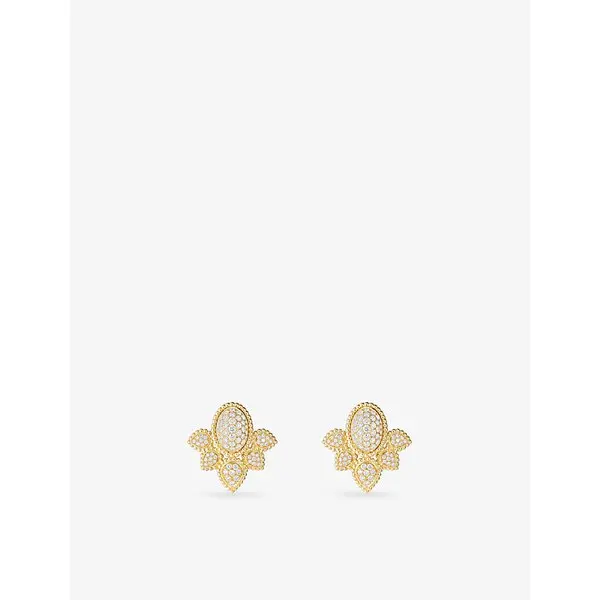 Boucheron Serpent Bohème Diamond Stud Earrings - Yellow Gold