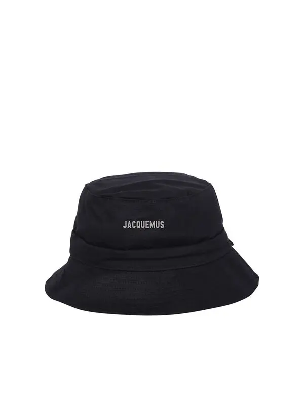 Jacquemus Cotton Bucket Hat - Black