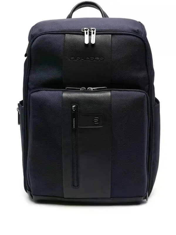 PIQUADRO Canvas Backpack - Blue