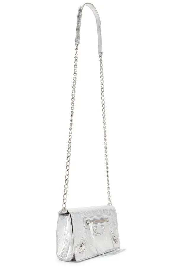 Balenciaga Le City Wallet Bag In Metallic