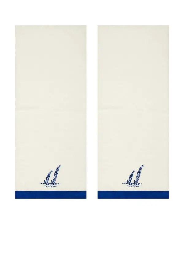 BODE Recreation Sails Dish Towels In Beige,blue