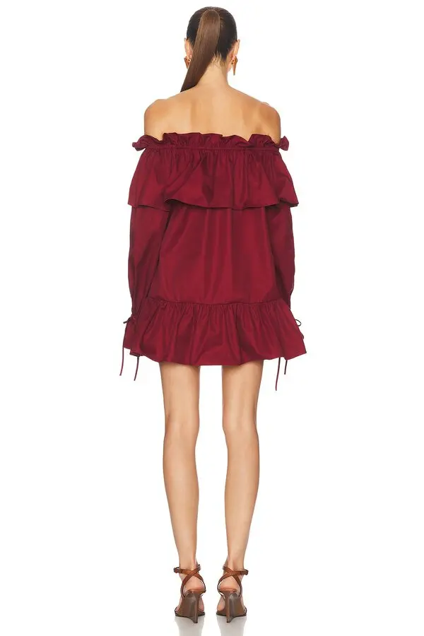 Saint Laurent Off The Shoulder Blouse - Rouge Fonce