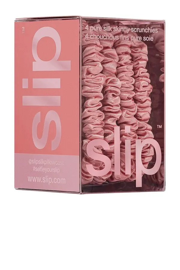 Slip Skinny Scrunchies Set Of 4 - Rose