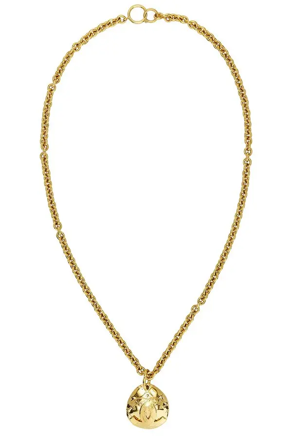 Chanel 1994 Coco Mark Necklace - Gold