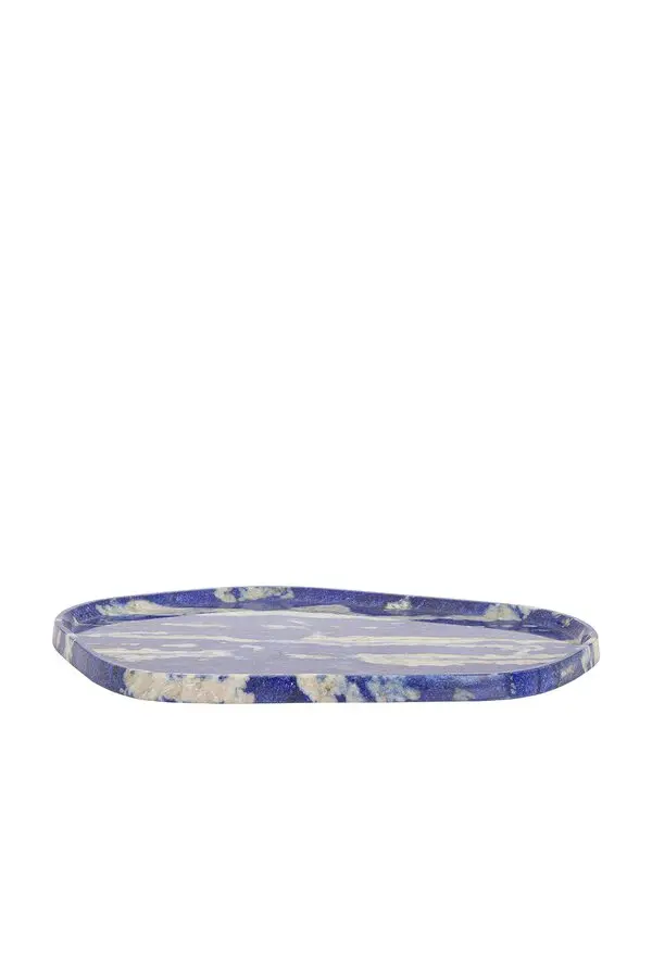 LOREN STEWART Cote Dazure Tray In Blue - Blue Marble