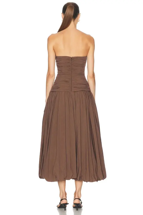 NICHOLAS Strapless Midi Dress