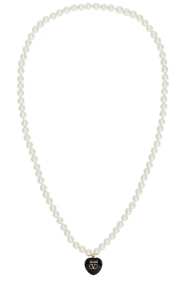Valentino Garavani Perla Barocca Necklace - Oro  Nero  & Cream