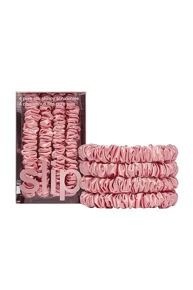 Slip Skinny Scrunchies Set Of 4 - Rose