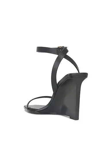 Saint Laurent Leather Wedge Sandal
