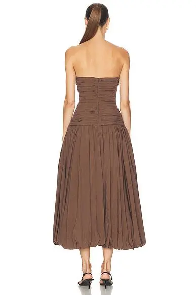 NICHOLAS Strapless Midi Dress