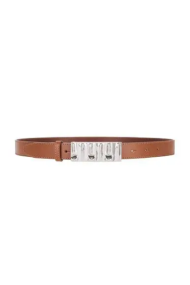 FRAME Sculptural Belt - Cognac